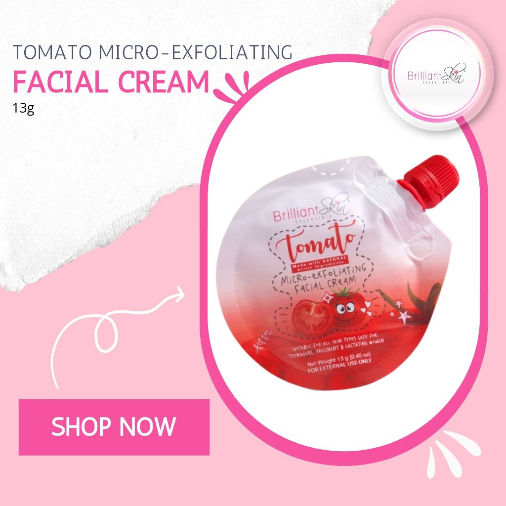 Brilliant Skin Essentials Tomato Micro Exfoliating Facial Cream 13g