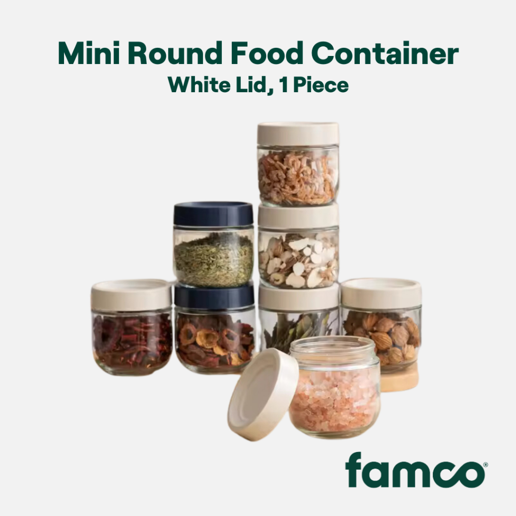 Famco Mini Food Container 300ml - Airtight Storage Glass Jar for Fresh ...