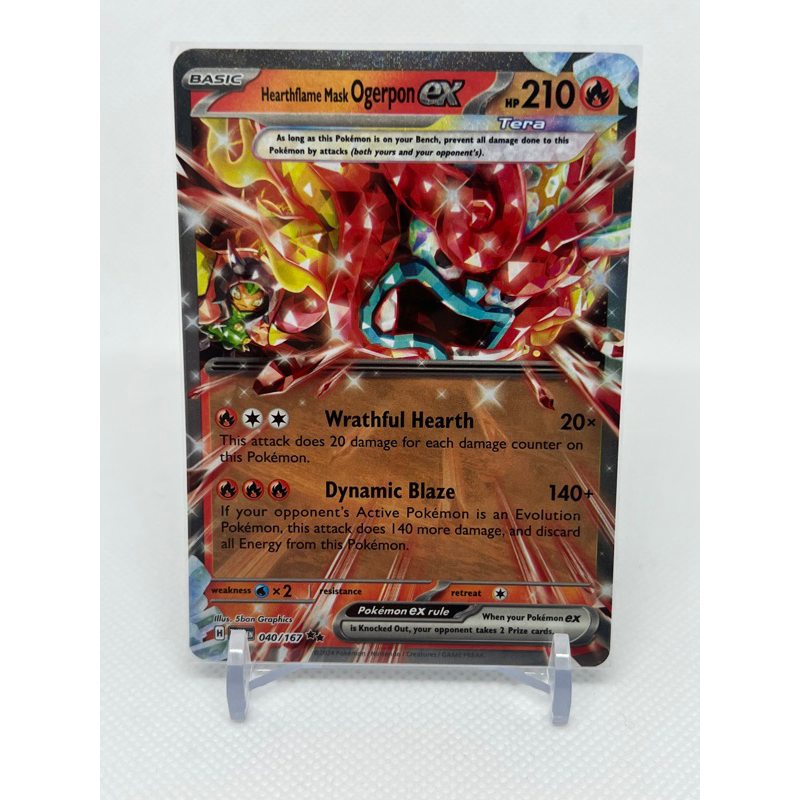 Hearthflame Mask Ogerpon ex - 040/167 - Ultra Rare Twilight Masquerade ...