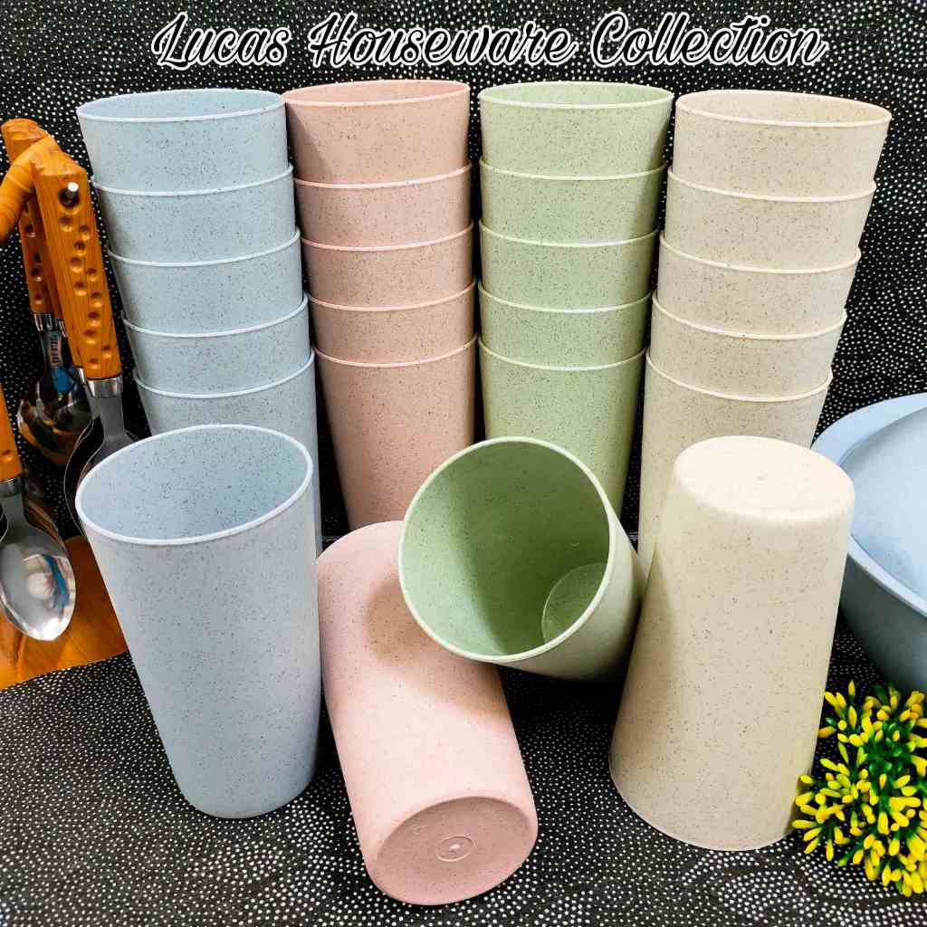 GD 6PCS - 12OZ BASO WHEAT STRAW PLASTIC PP PLASTIC TUMBLERS RESTAURANT ...