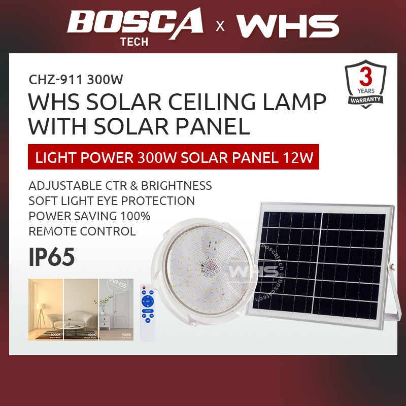 WHS Solar Ceiling Lamp CHZ-911 300W Remote control Adjustable color ...