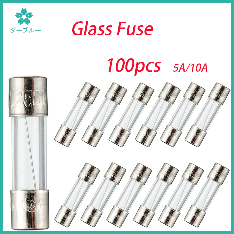 100pcs 250V 5A/10A Glass Quick Blow Fuse 5x20mm Fast-blow Glass Tube Fuses | Shopee Philippines