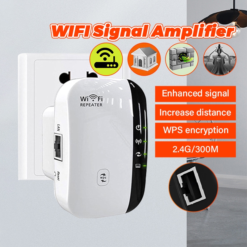 WiFi Repeater 300Mbps Network Signal Extender Wireless Router Fast ...