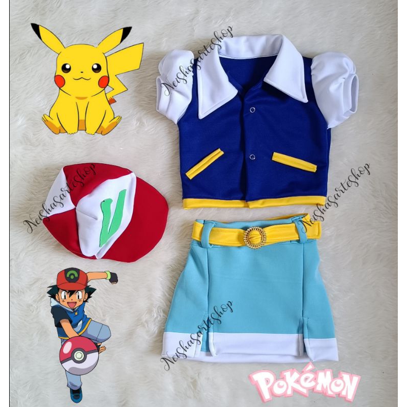 Ash girl version(pokemon character) | Shopee Philippines