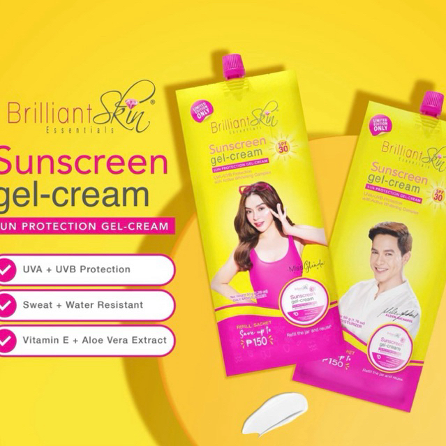 Brilliant Skin Sunscreen Gel Cream 50G | Shopee Philippines
