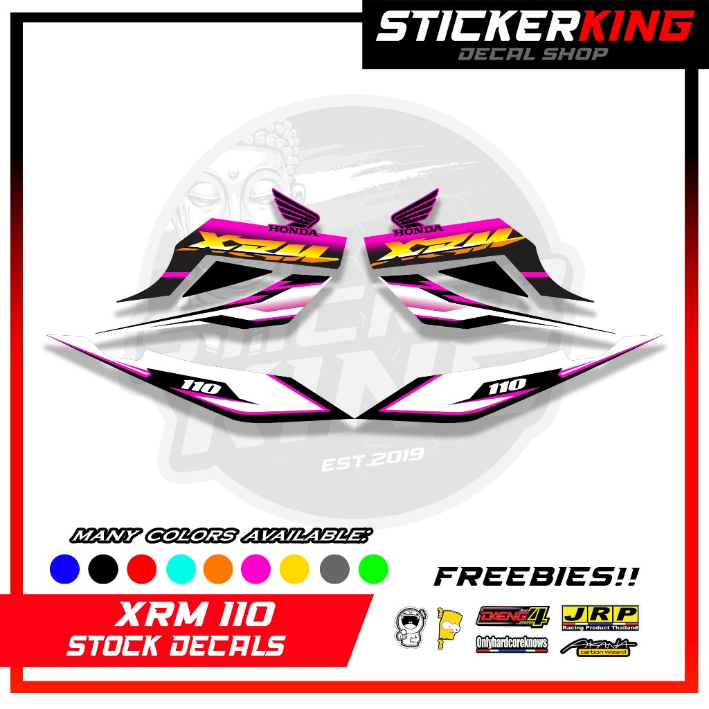XRM 110 STOCK DECALS WITH FREEBIES LAMINATED QUALITY PRINT | Shopee ...
