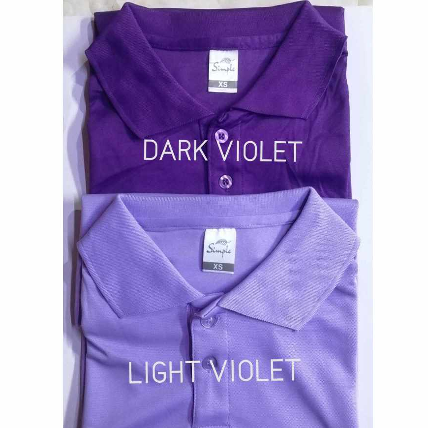 POLO LIGHT AND DARK VIOLET PLAIN UNISEX | Shopee Philippines