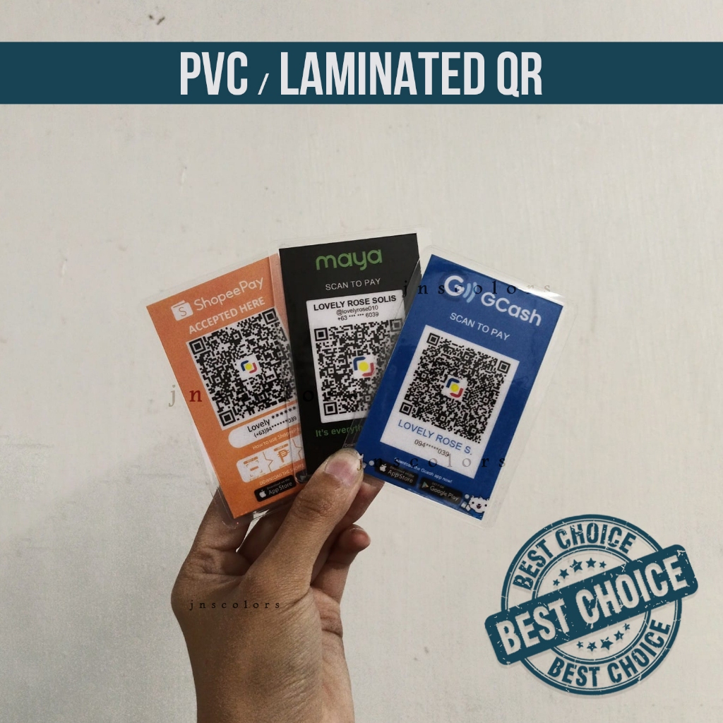 PVC Laminated QR Gcash Maya and banks ID size Acrylic Keychain Scan to ...