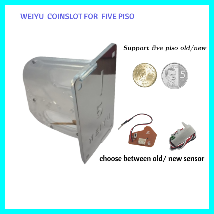 Coinslot (1) &(5) Peso With new & old Sensor use for PISO NET / METAL ...