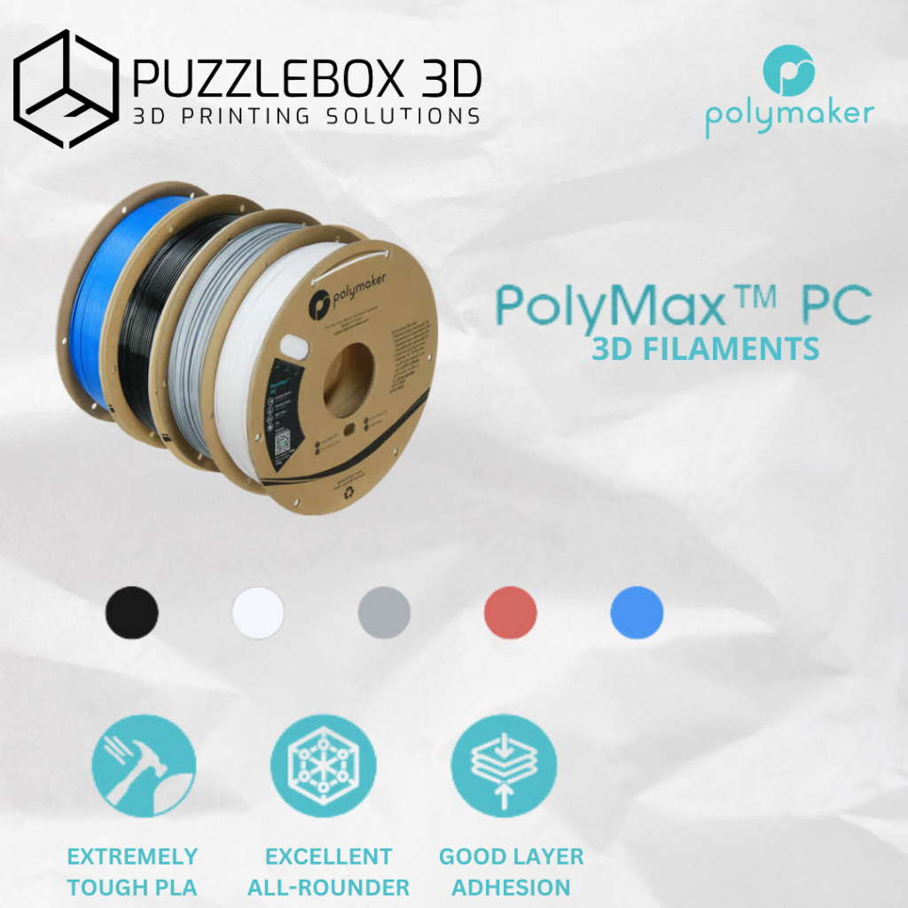 Polymaker PolyMax PC 3D Printing Filament Strength, Toughness, Heat ...