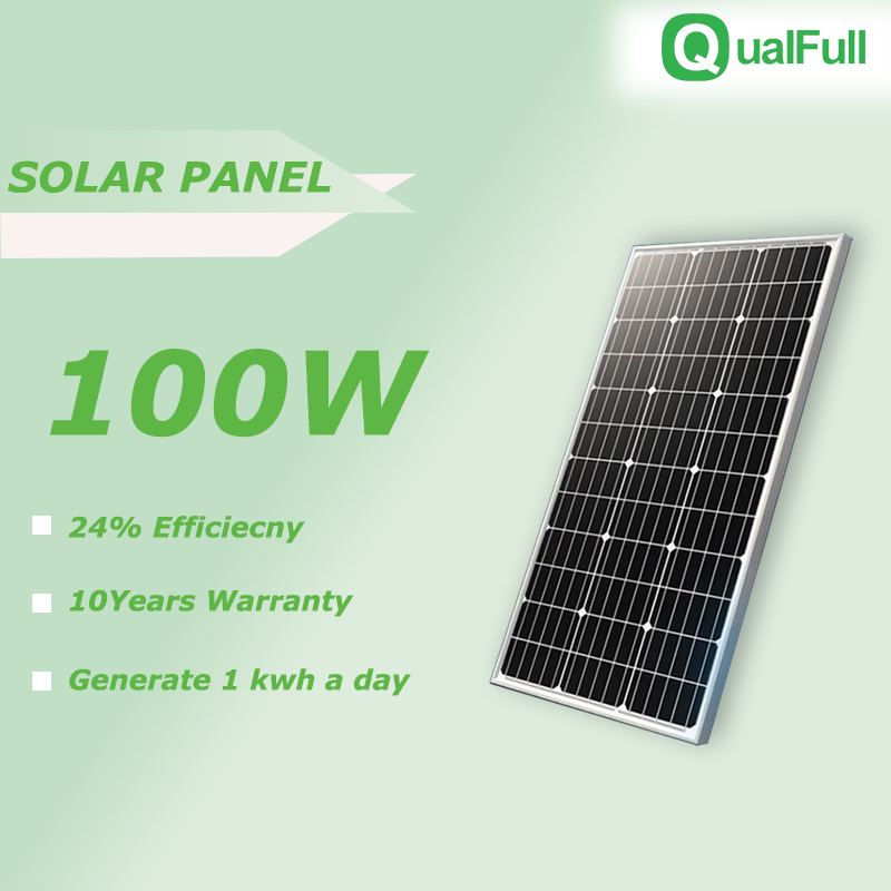 【QualFull】100 watts solar panel 18V Solar Panel New Monocrystalline ...
