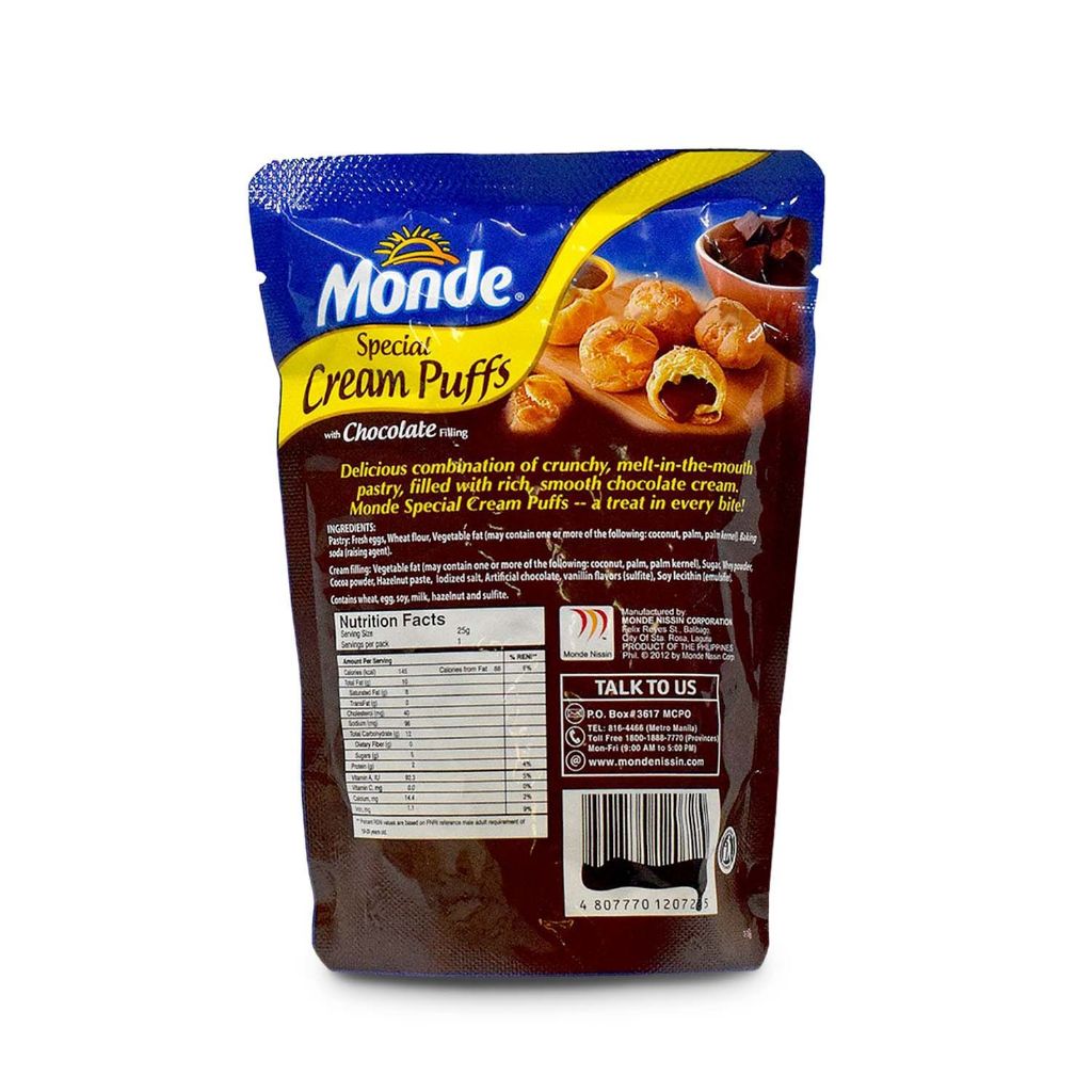 Monde Special Cream Puffs Chocolate 25G | Shopee Philippines