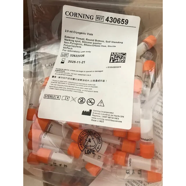Corning® Cryovial / Cryogenic Vial, Sterile, Self Standing, 50 pcs/pack ...