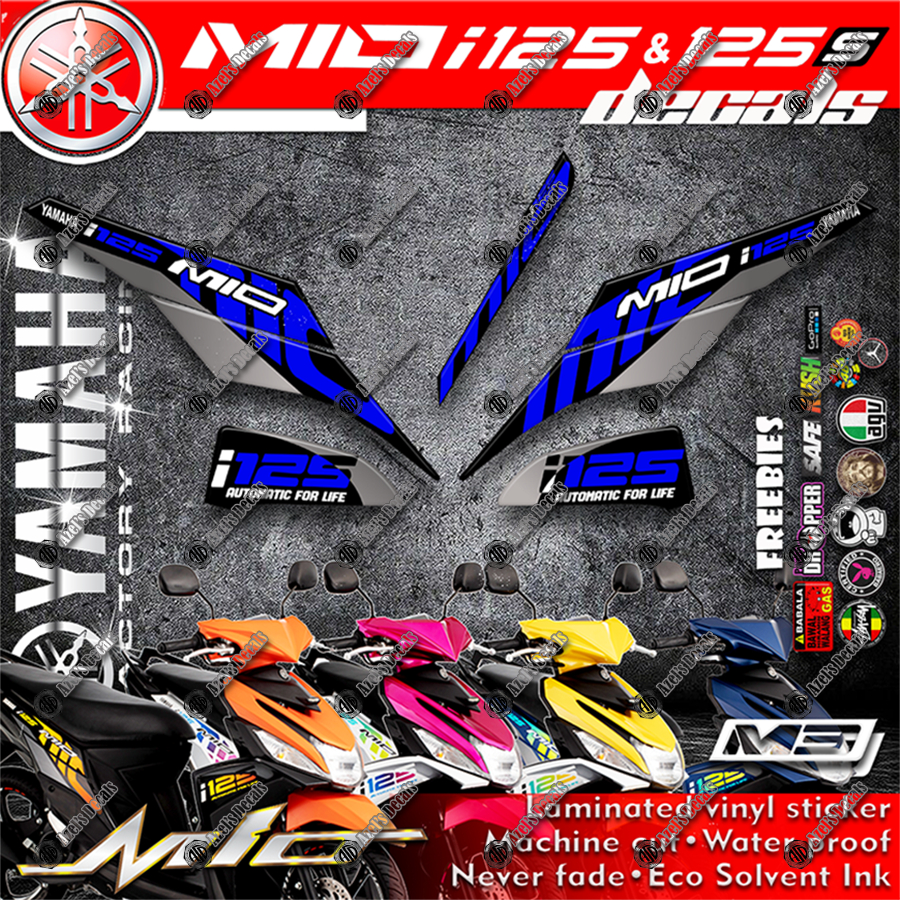 YAMAHA Mio i 125 & 125s stock decals / sticker for Yamaha M3 ...