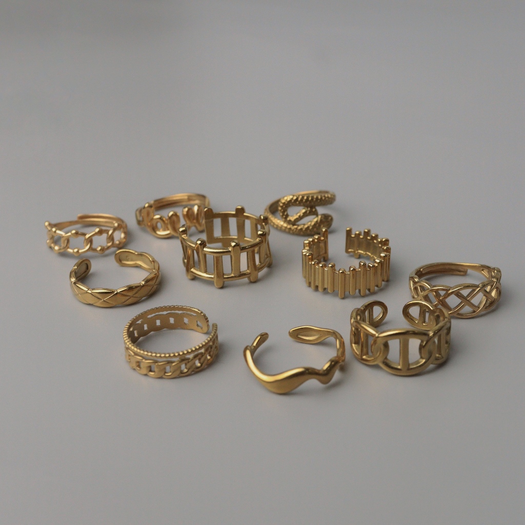 HB Jewelry Adjustable Ring Unique Pattern Design Collections Fashion ...