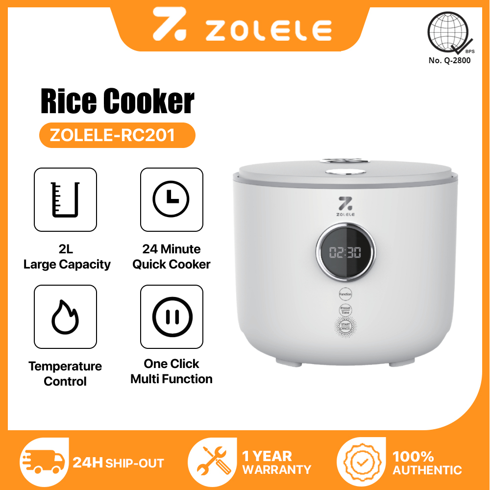 ZOLELE RC201 2L Rice Cooker Multi-Function 24 Hours Smart Reservation ...