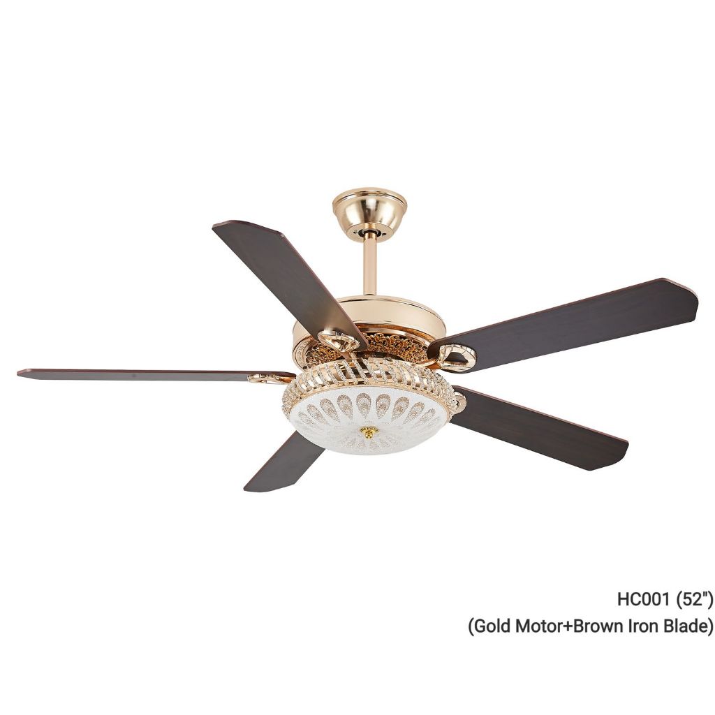 MYKE HC001 Ceiling Fan (52") (Gold) (2 yrs Warranty) | Shopee Philippines