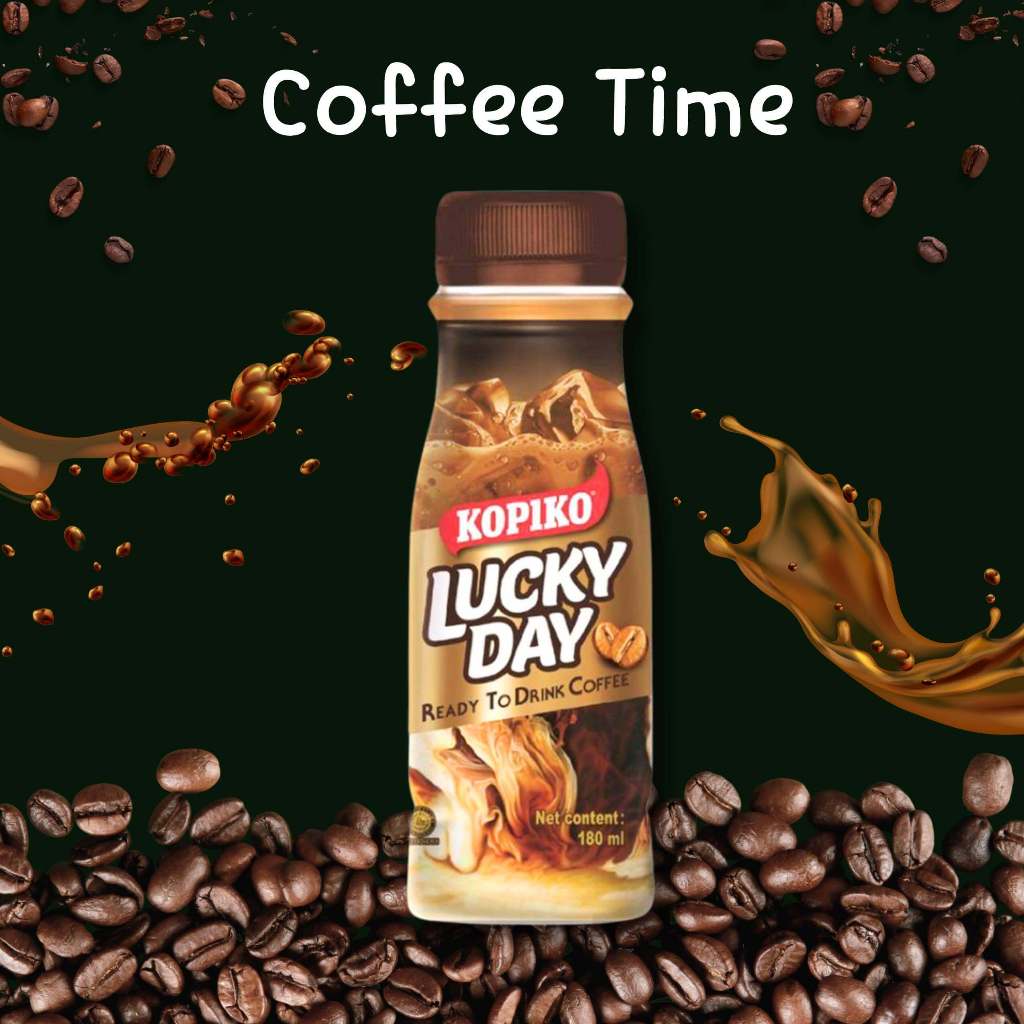 KOPIKO Lucky Day Ready-to-Drink Coffee 180ml x 3 bottles | Shopee ...