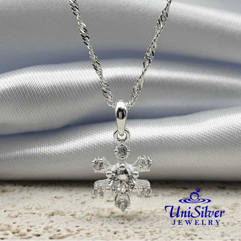 Unisilver 925 Sterling Silver Sunburst Pendant Necklace ( NPS205-1018 ...
