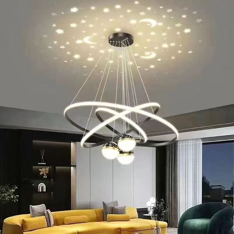 Remote Chandelier Ceiling Light Bedroom Modern Hanging Lights Living ...