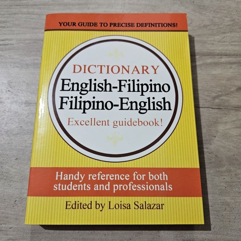 Dictionary English- Filipino Filipino-English By:Loisa Salazar | Shopee ...