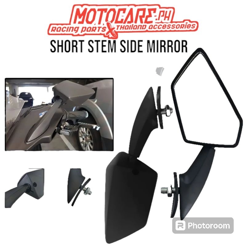 NINJA SHORT STEM SIDE MIRROR (ORIGINAL UNIVERSAL) | Shopee Philippines