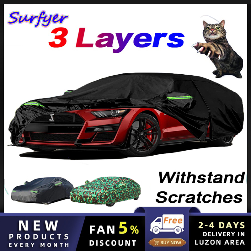 2024 New Car Cover Waterproof PVC Cotton 3 Layer Protection Prevent ...
