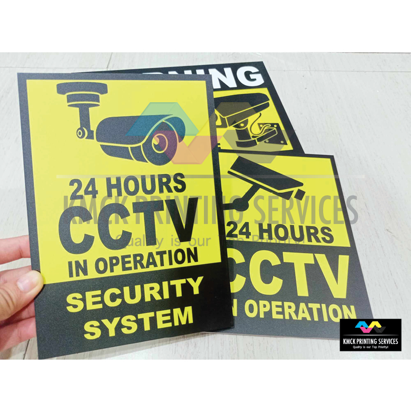 CCTV WARNING SIGN 24 HOURS VIDEO SURVEILLANCE - LAMINATED SINTRA BOARD ...