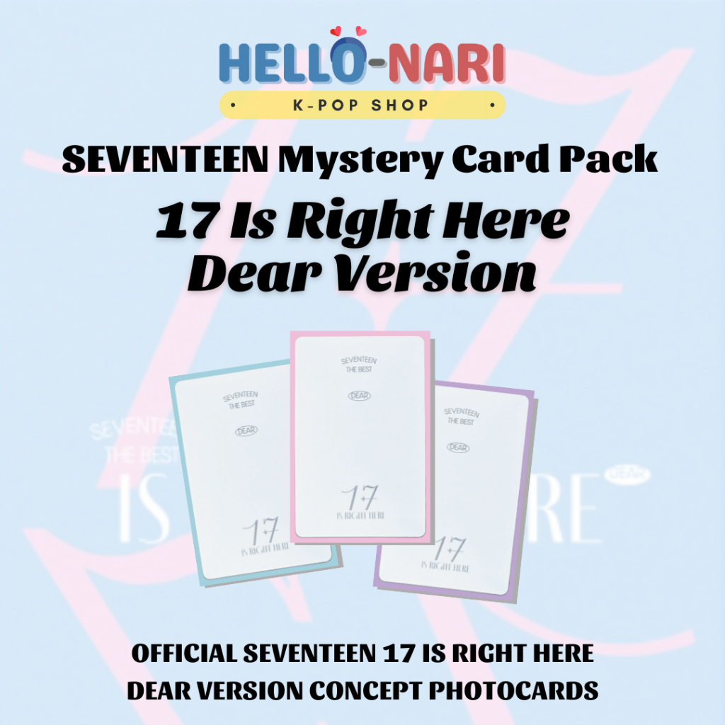SEVENTEEN Mystery Card Pack - Official 17 Is Right Here Dear Version Concept Photocards | Shopee ...