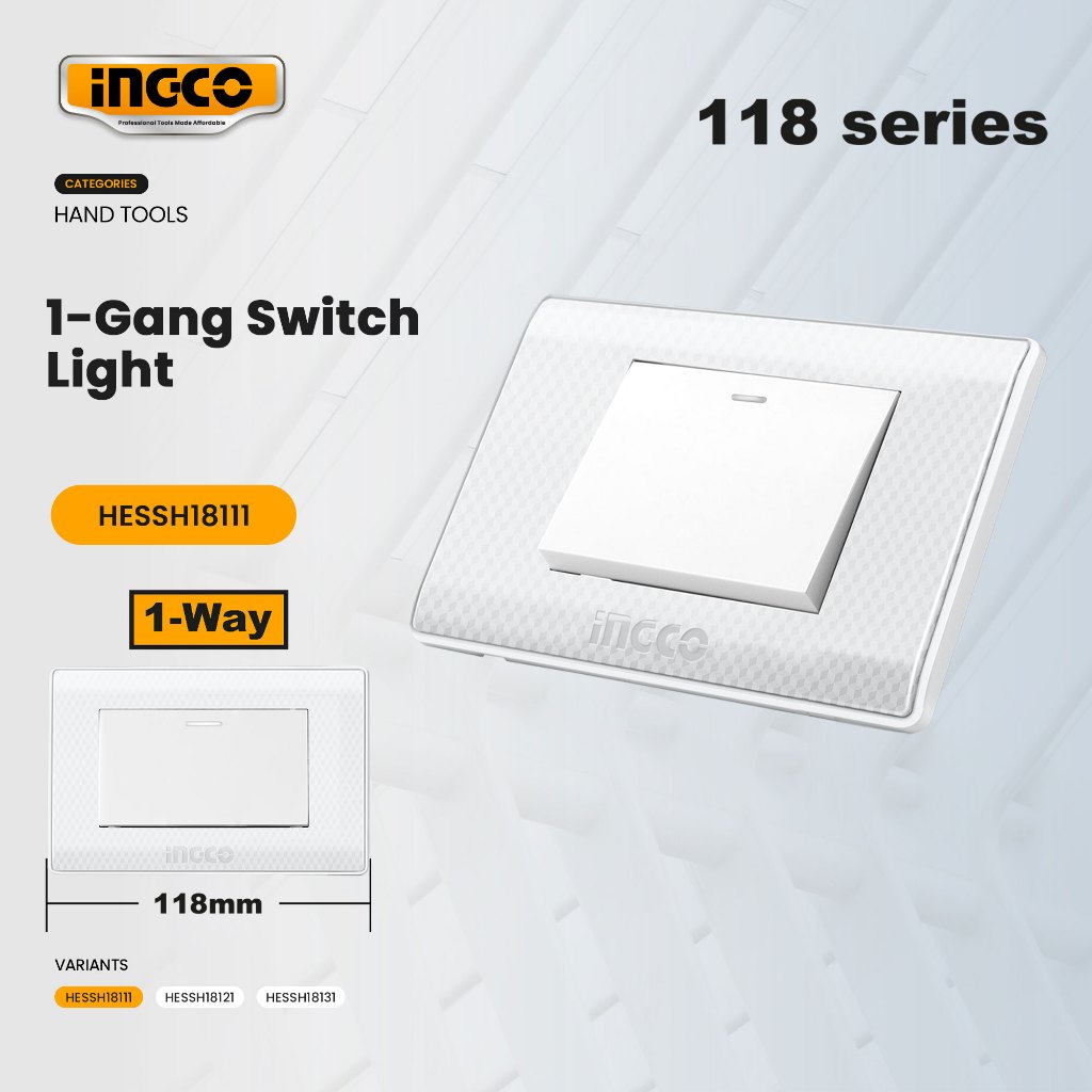 Ingco Light Switch 1-3 Gang 1 Way Switch SOLD PER PIECE HESSH18111 ...