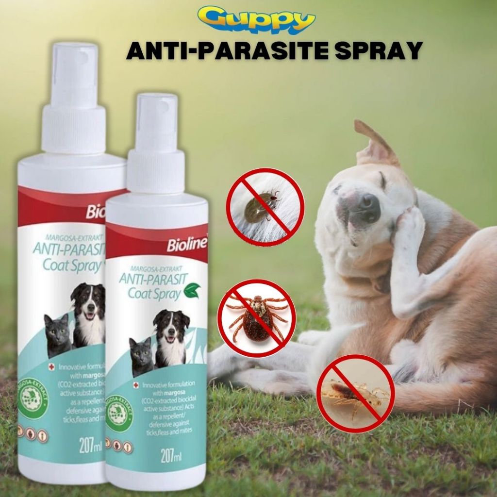 Bioline Anti-Parasite Coat Spray Parasite Repellent Cats Dogs 207mL ...