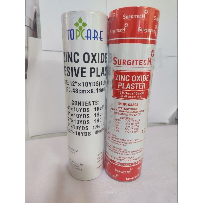 Adhesive Zinc Oxide Plaster Tape Tube 12inches x 10yards Surgitech ...
