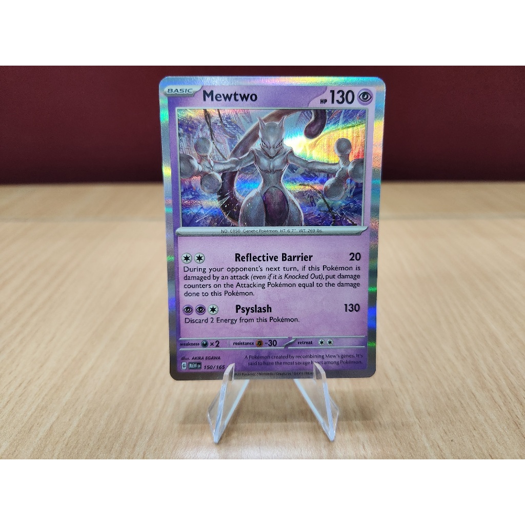 [Holo Rare] Mewtwo Pokemon 151 - 150/165 - Scarlet and Violet - Pokemon ...