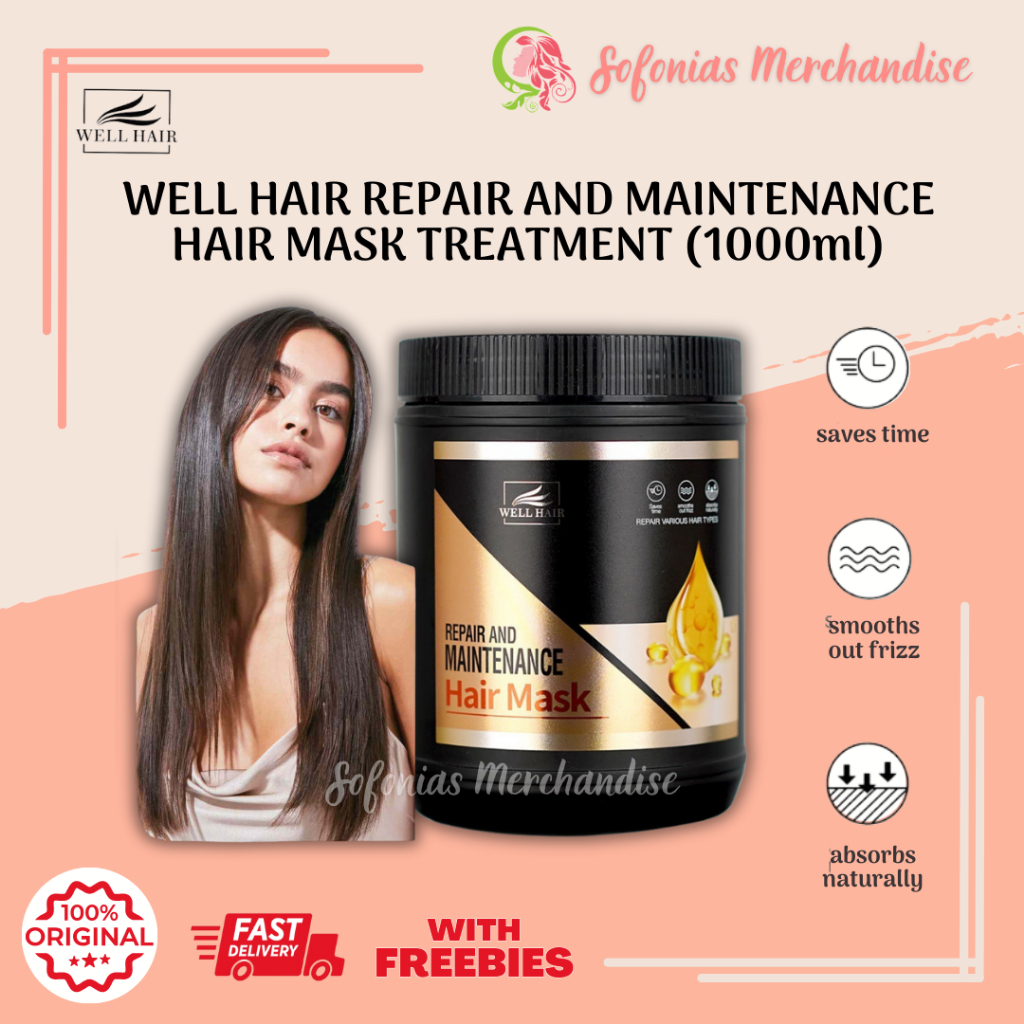 Well Hair Repair and Maintenance Hair Mask Treatment (1000ml) | Shopee ...