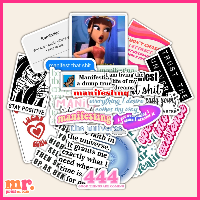 MANIFESTING VOL 1 STICKERS MANIFESTATION WATERPROOF STICKERS | Shopee ...