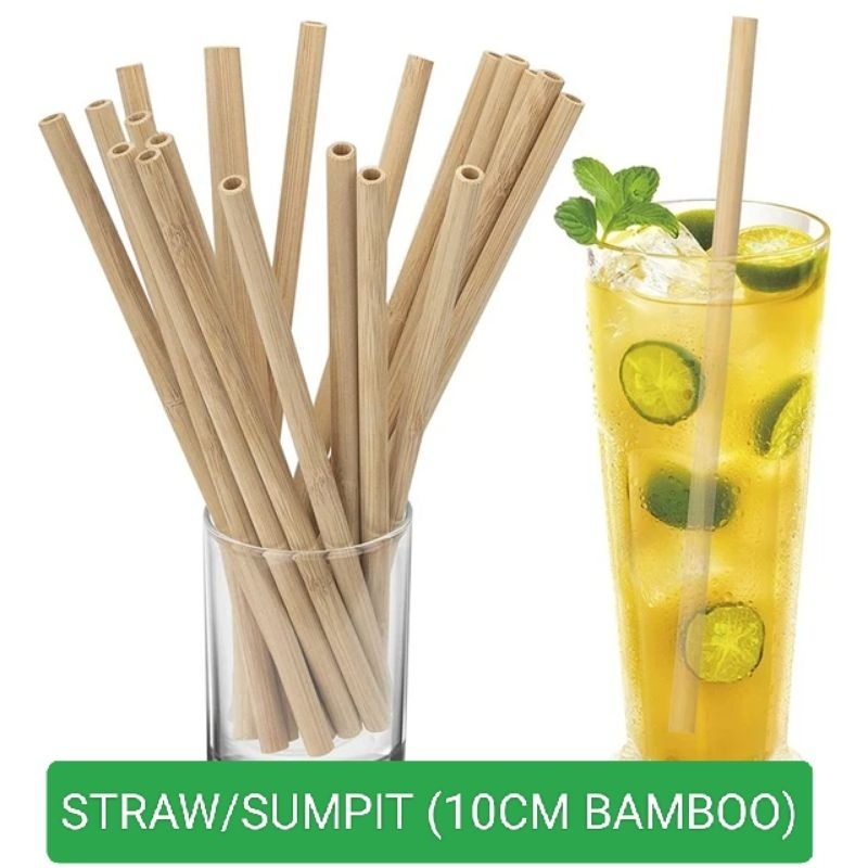 BAMBOO STRAW/SUMPIT 10PCS 10CM | Shopee Philippines