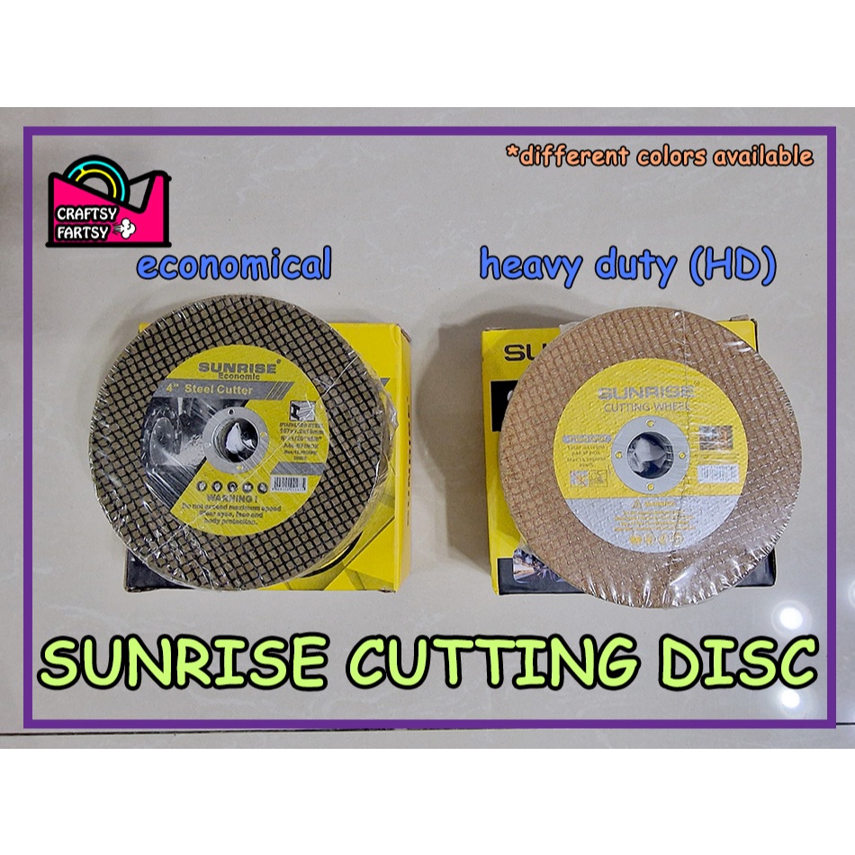 (PER BOX) Sunrise Heavy Duty Cutting Disc Gold and Red - 25pcs | Shopee ...