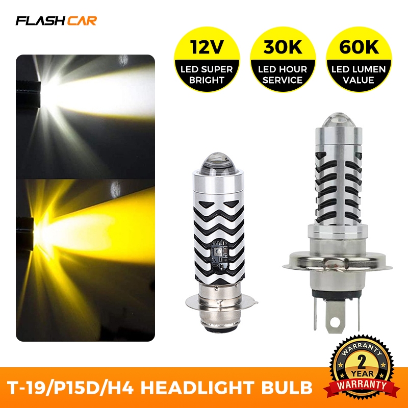 MDL Killer Headlight Bulb Led Lights for Motorcycle T19 /P15D/H4 With Blue Parklight | Shopee ...