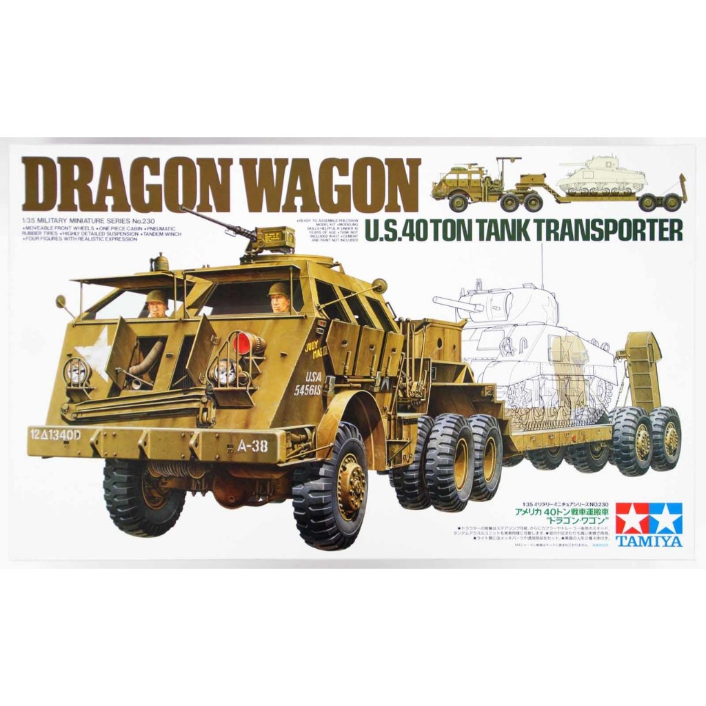 Tamiya US 40 Ton Tank Transporter Dragon Wagon 1/35 Scale Kit | Shopee ...
