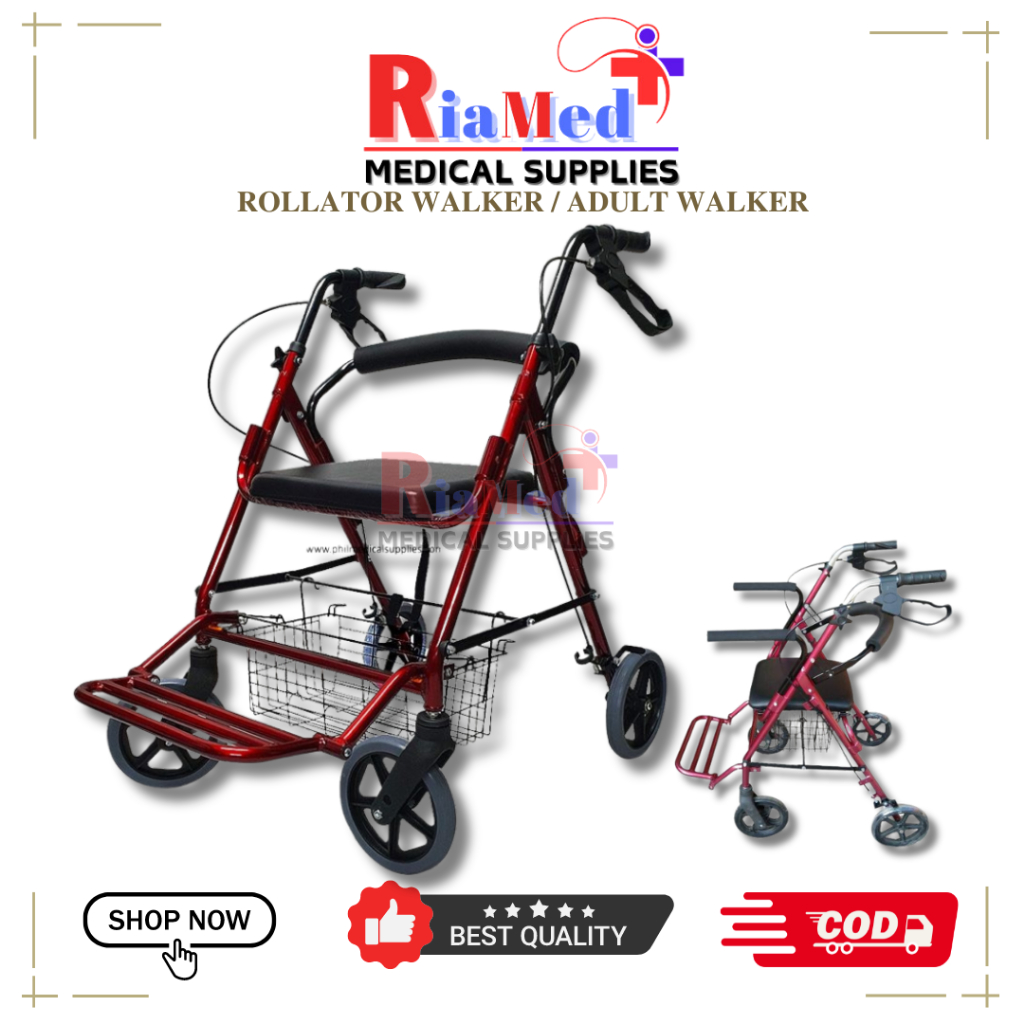 Rollator Walker / Adult Walker with footrest | Shopee Philippines