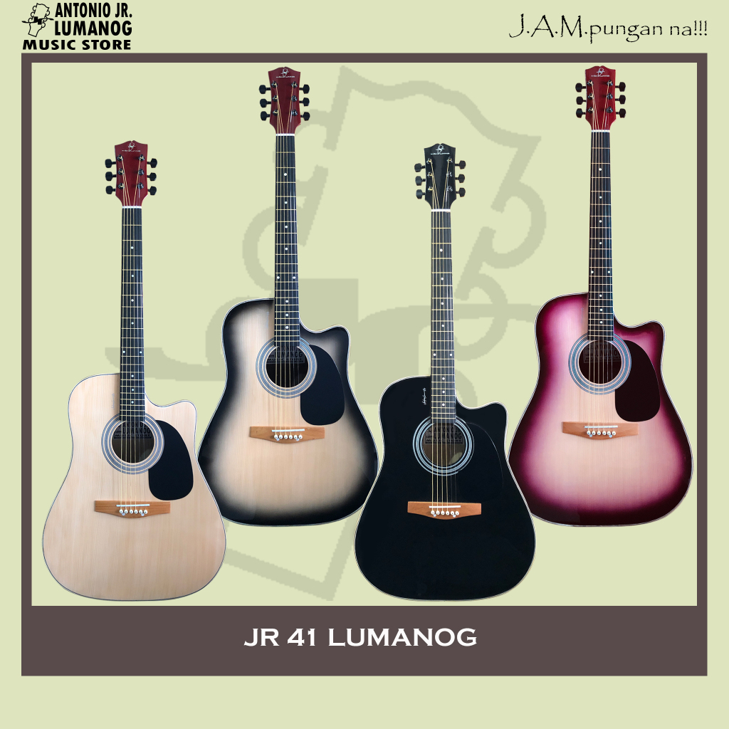JR41 LUMANOG ACOUSTIC GUITAR CUT-AWAY | Shopee Philippines