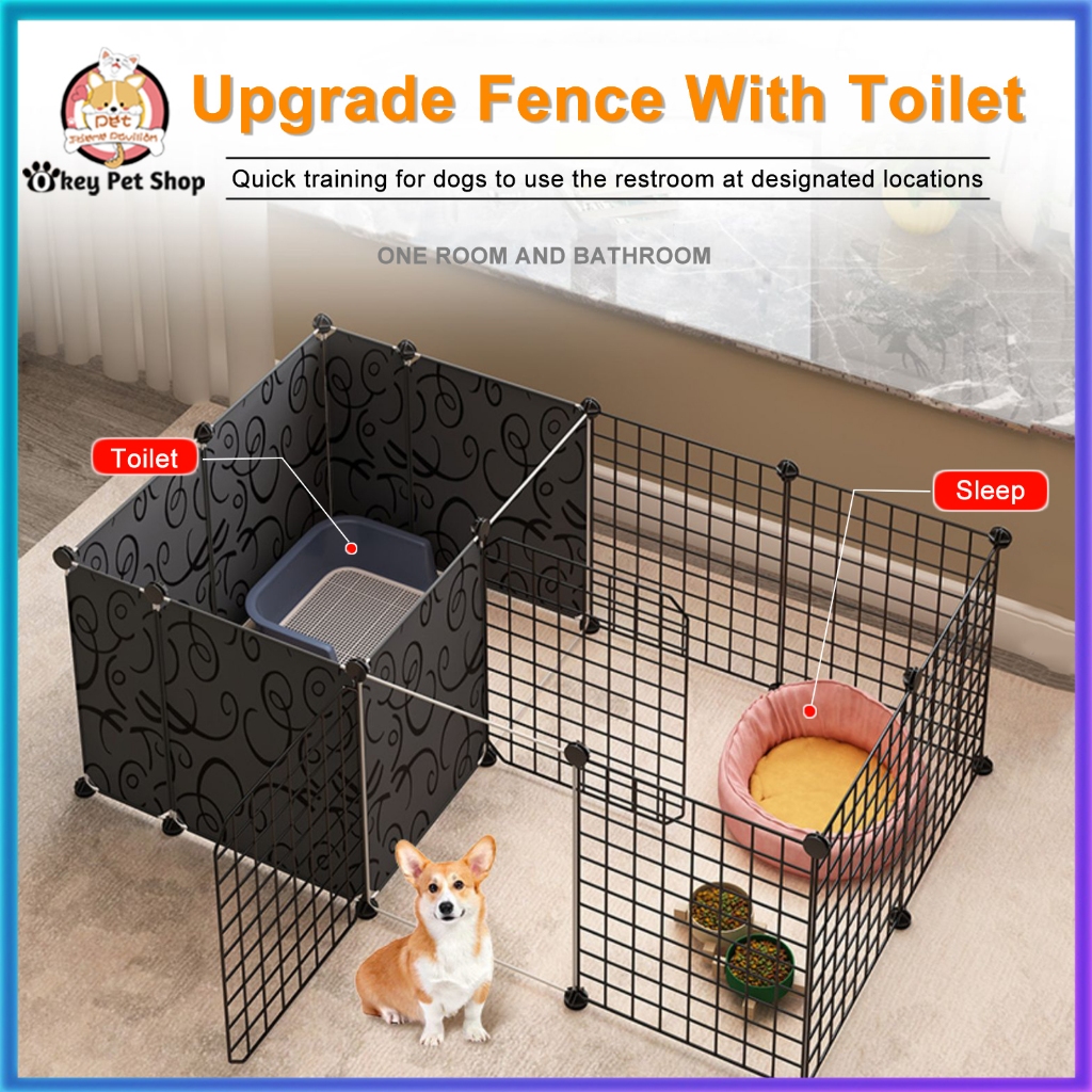 Pet fence, dog cage, fence style dog fence, indoor dog cage with toilet ...