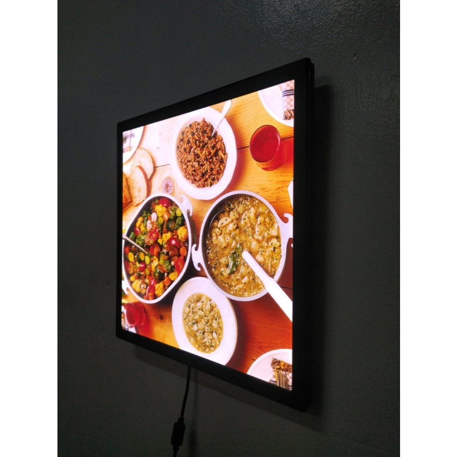 LED Light Box Billboard Hanging Wall Menu Box Luminous Mural Poster ...