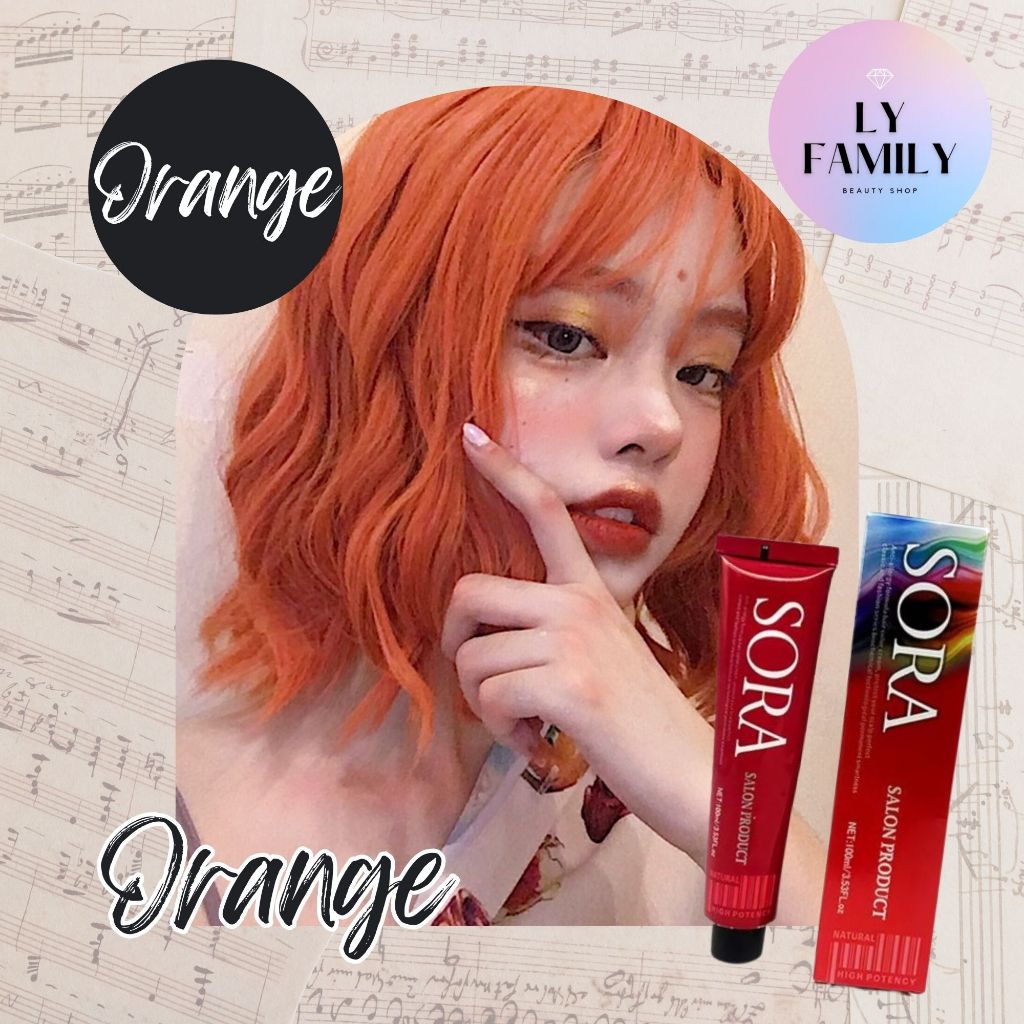 Orange Hair Color Dye Sora Hair Color Dye | Shopee Philippines