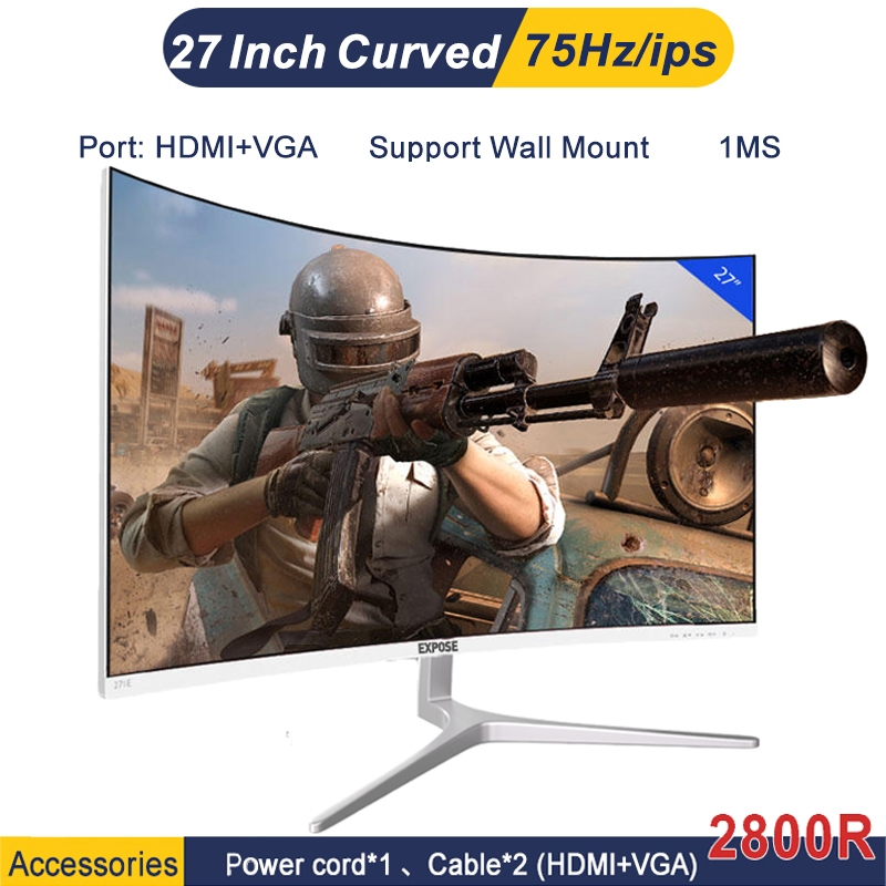 EXPOSE Gaming Monitor IPS 1K/2K/4K Curved 75HZ/165HZ Monitor(27"/24 ...