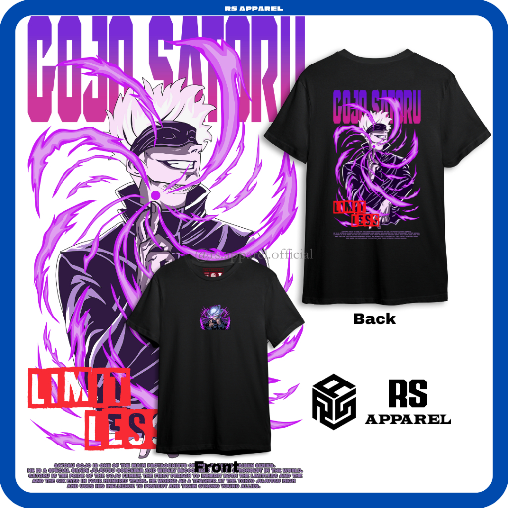 Jujutsu Kaisen - Satoru Gojo ver. 2 | Menswear Top | Anime DTF T-Shirt ...