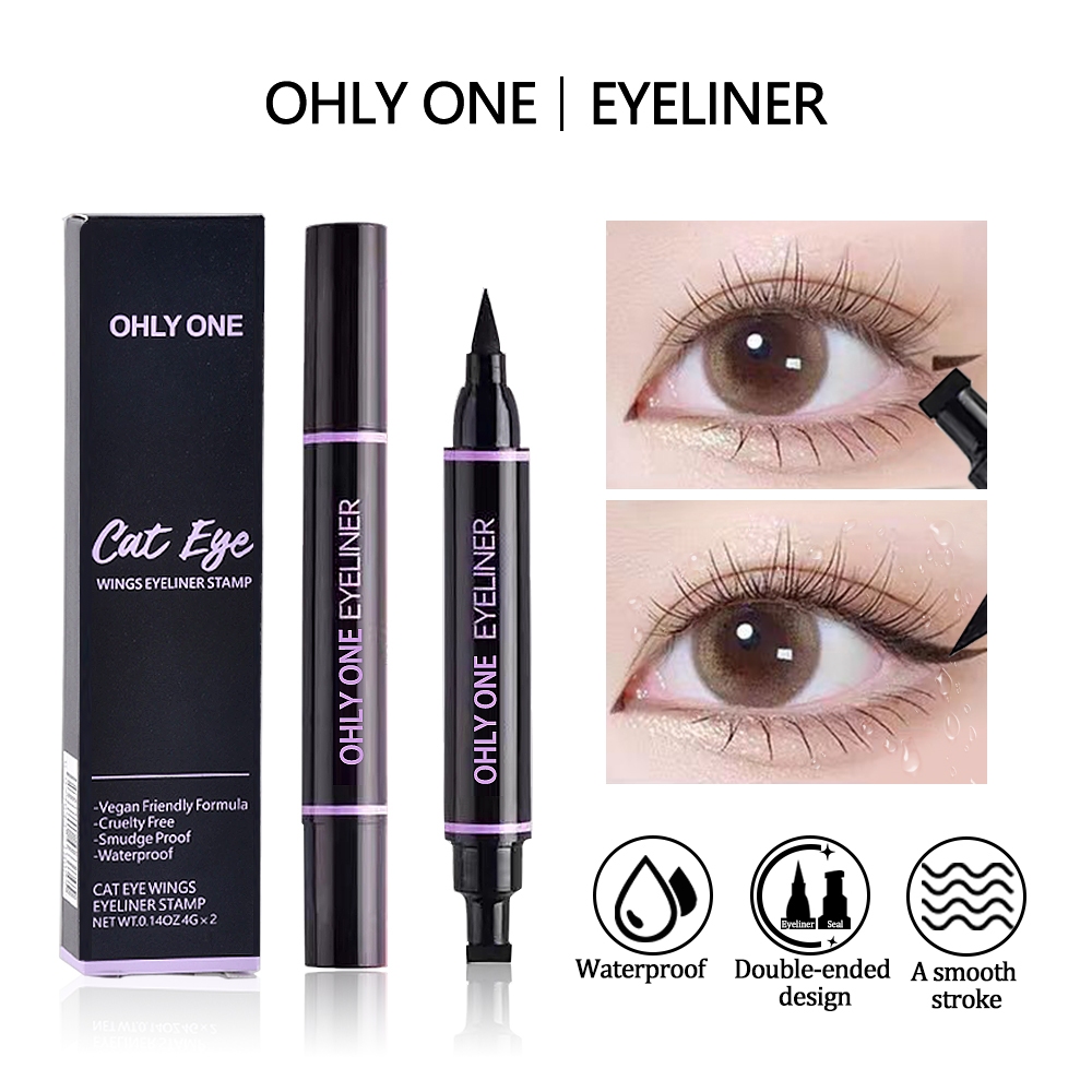 OHLY ONE Double Head Waterproof Eyeliner Pen Cat Eye Winged Eye ...