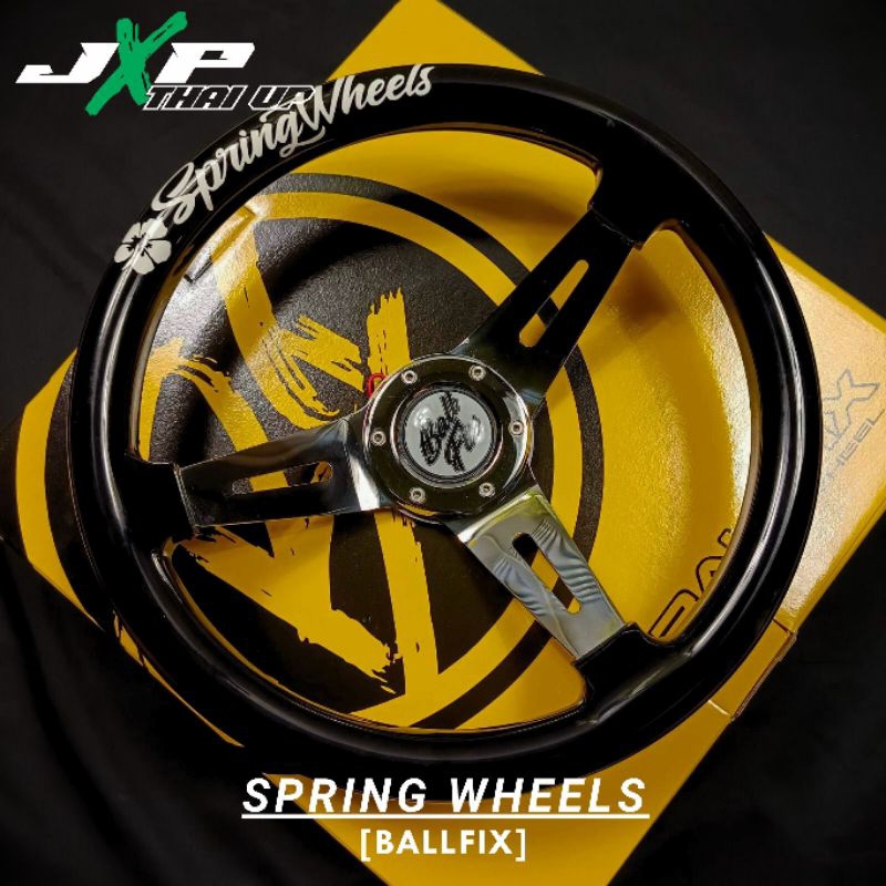 Car Steering Wheel 13" Inch Black Spring Wheels Ballfix by Elevo ...