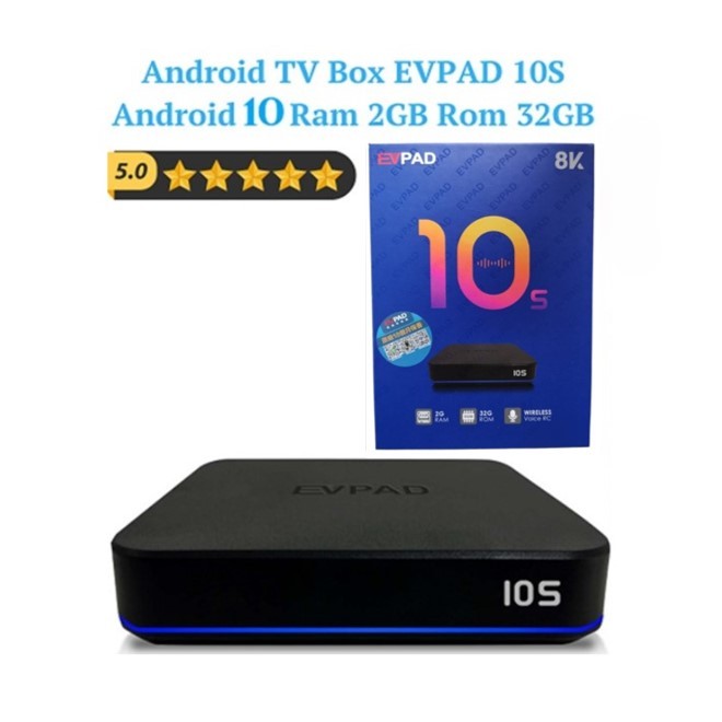 EVPAD 10S/10P ANDROID TV BOX AVAI System, Support 6K resolution, 4GB-64GB, US Plug ...