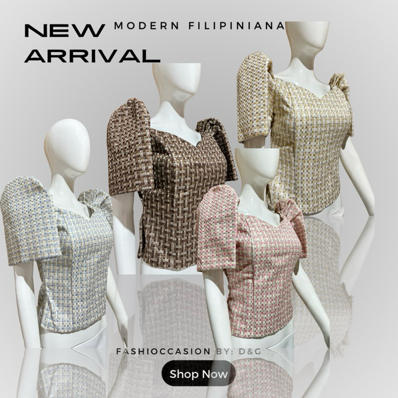 MC FULL BANIG BLOUSE STYLE - Filipiniana Modern Design | Shopee Philippines